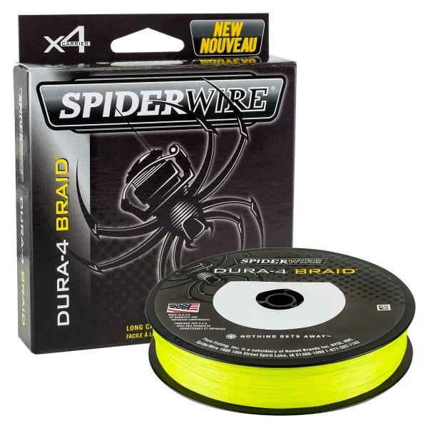 SPIDER WIRE DURA-4 HI-VIS-YELLOW 0,10MM 9,1KG 150M