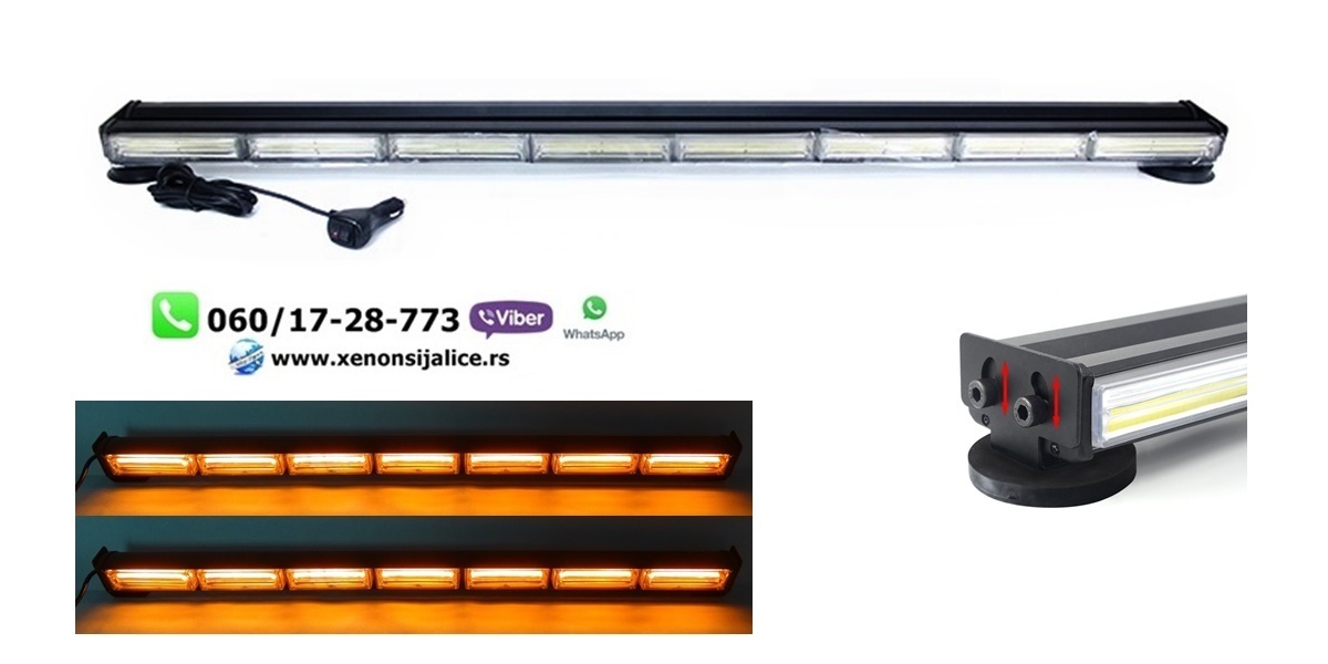 LED ROTACIJA NA MAGNET LED BAR ZUTA 120CM X 9CM