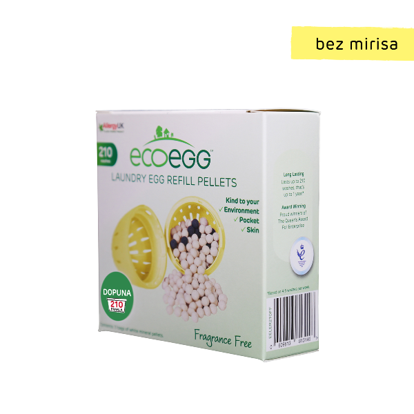 ECOEGG 2U1 DOPUNA ZA EKO-DETERDŽENT I OMEKŠIVAČ ZA VEŠ, BEZ MIRISA-210 PRANJA