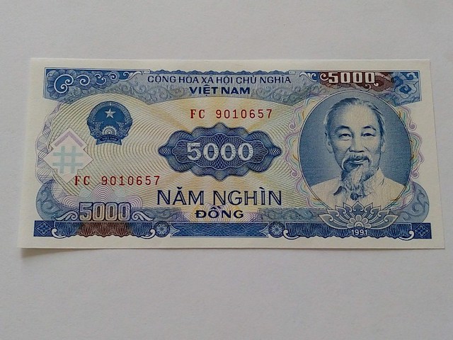 5000 Đong 1991.g - Vijetnam - ODLIČNA -
