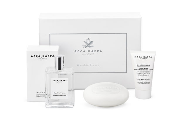 Acca Kappa Gift Set – White Moss – edc 100ml, Hand Cream 75ml, Vegetable Soap 100g – Set kolonjska voda, krema za ruke i sapun