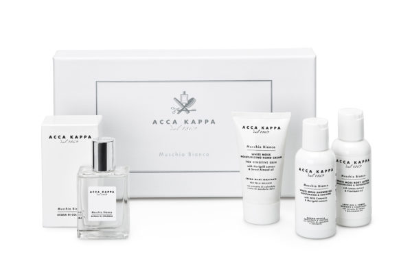 Acca Kappa Gift Set – White Moss – edc 50ml, Hand Cream 75ml, Shower Gel 100ml, Body Lotion 100ml – Set kolonjska voda, krema za ruke, gel za tusiranje i losion za telo