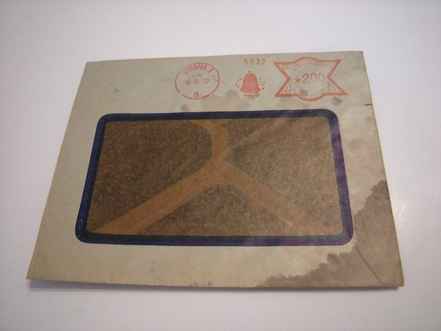 Koverta Živnostenska banka Prag 1937 god.