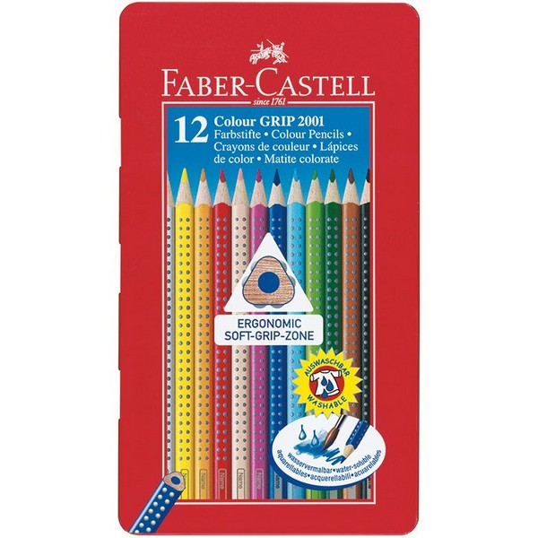 Faber-Castell FC BOJICE DRVENE 1/12 GRIP 112413 METALNA KUTIJA