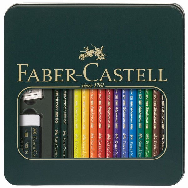 Faber-Castell FC BOJICE DRVENE POLYCHROMOS 1/12 110040 + CASTELL 9000