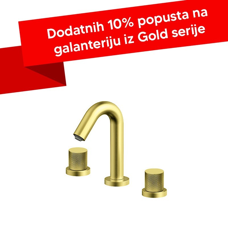 Baterija za lavabo podgradna Rosan S2 GOLD 230301G