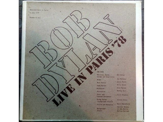 LPS Bob Dylan - Live In Paris (3 LP)
