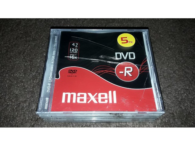 Maxell DVD-R 5 komada 16x , U CELOFANU