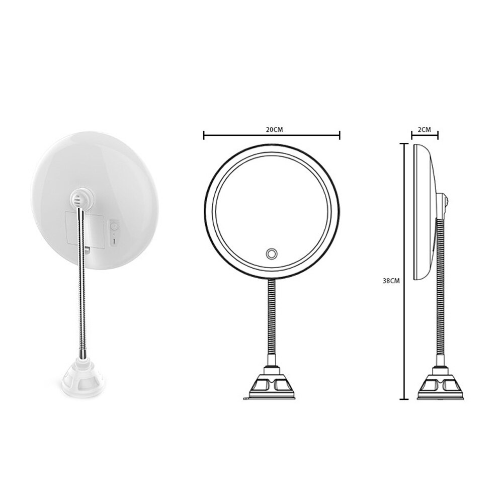 Kozmetičko LED ogledalo koje uveličava 10 puta