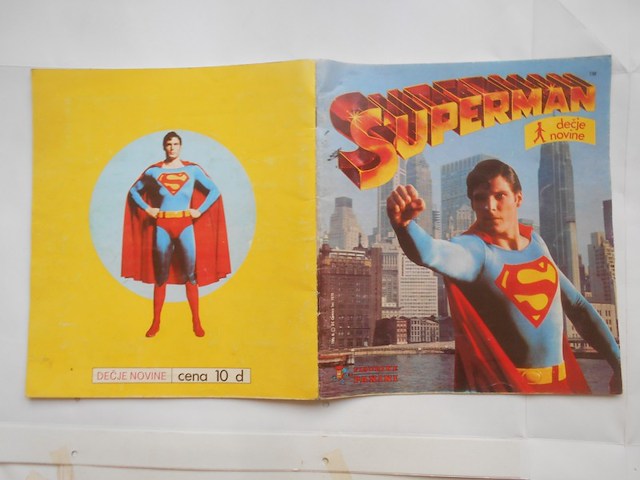 Superman dečje novine panini album sa sličicama 10%