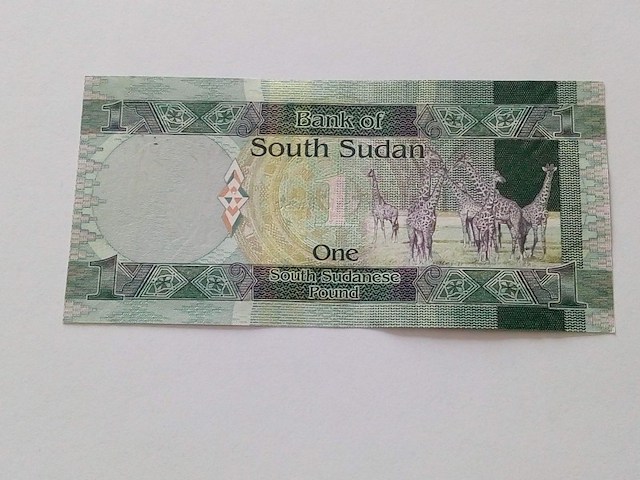 1 Funta 2011.g - Južni Sudan -  Žirafe - ODLIČNA -