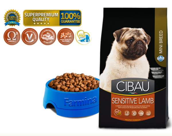 Cibau Suva hrana Superpremium Lamb Sensitive Mini 800g