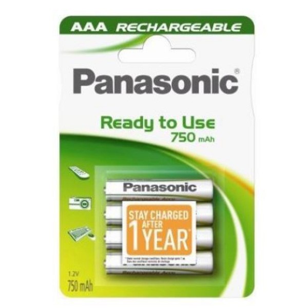 Panasonic AAA 750mAh Ready to Use rechargeable