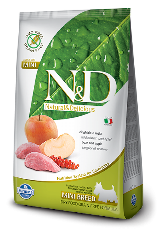 N&D Suva hrana Prime Mini Adult Boar&Apple 2,5kg