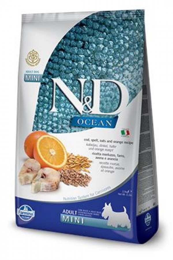 N&D Ocean Mini Codfish Spelt,Oats&Orange 7kg