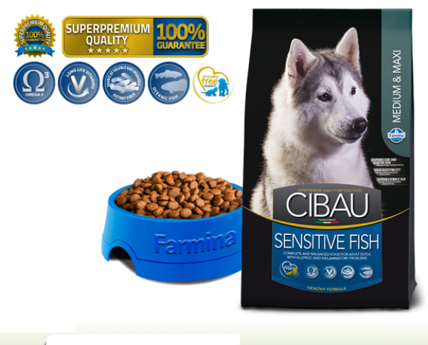 Cibau Suva hrana Superpremium Fish Sensitive Medium and Maxi 10+2Kg