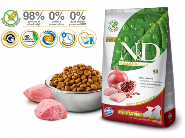 N&D Suva hrana Prime Puppy Mini and Medium Chicken&Pomegranate 7 kg