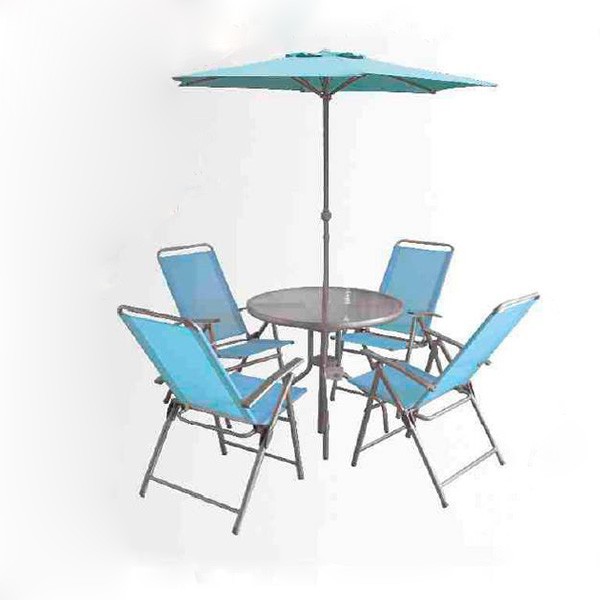 Bastenski set BOJANA sto+4 stolice+suncobran