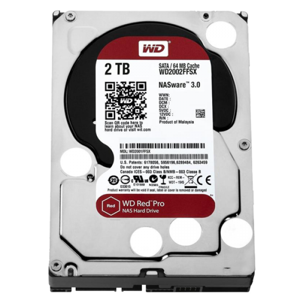 HDD WD 2TB WD2002FFSX 64MB 7200rpm Red Pro