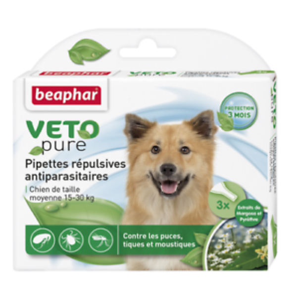 Beaphar Bio spot on dog M - Ampula za pse od 15-30kg, protiv buva, krpelja i komaraca