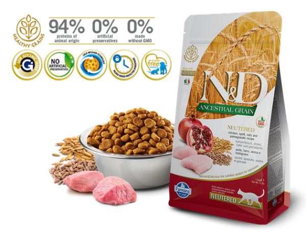 N&D Suva hrana LG Cat Neutered Chicken&Pomegranate 300g