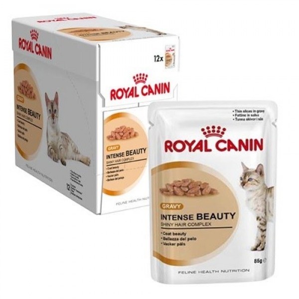 ROYAL CANIN Vlažna hrana za mačke preko 12 meseci starosti, komadići u sosu Intense beauty 12 ( 85gr x 12kesica)