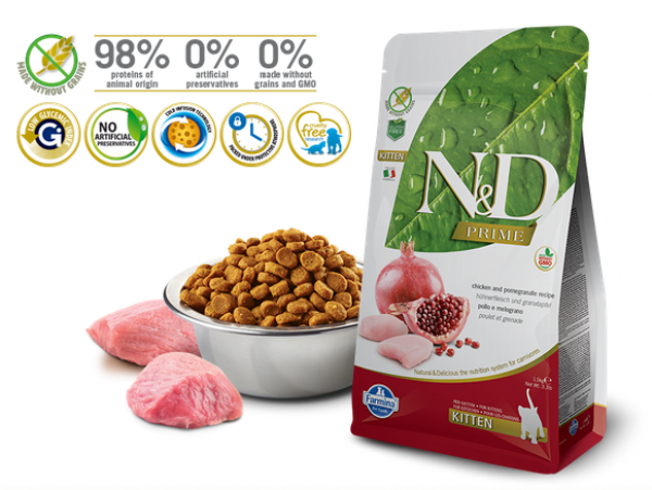 N&D Suva hrana Prime Kitten Chicken&Pomegranate 1,5kg