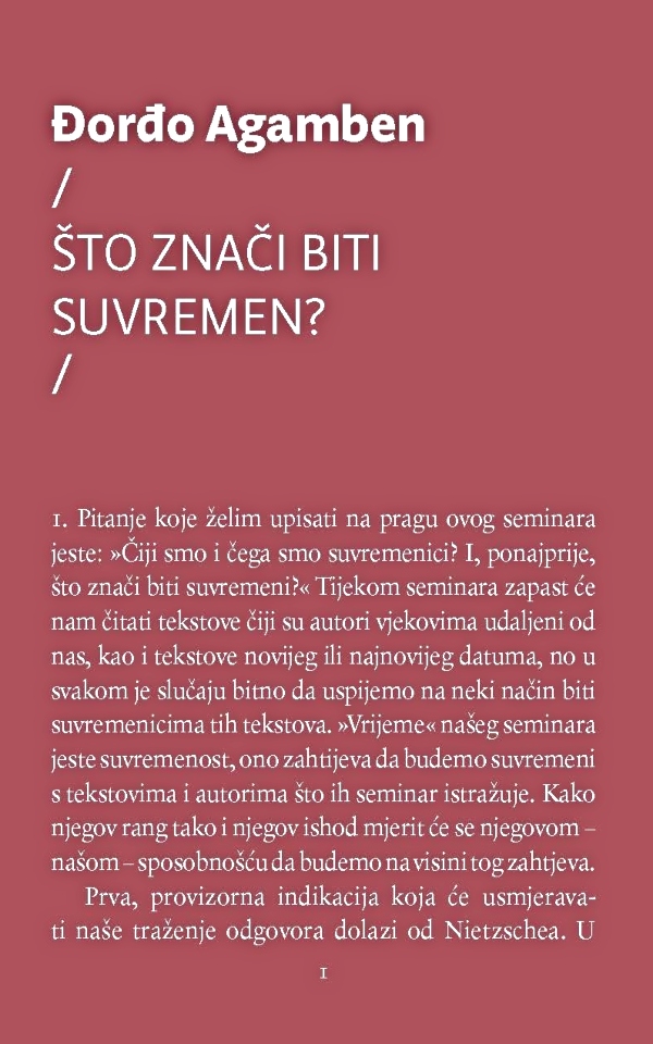 Što znači biti suvremen?