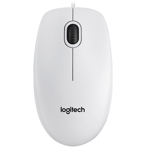 LOGITECH Corded Mouse B100 - Business EMEA - WHITE ( 910-003360 )