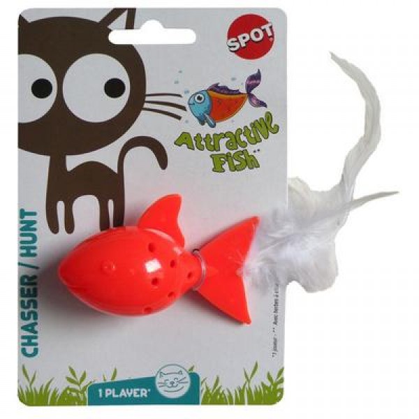 Igračka plastična riba sa mačjom travom I zvonom