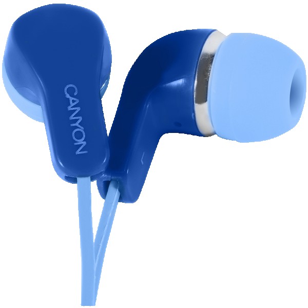 CANYON Stereo Earphones with inline microphone, Blue, cable length 1.2m, 20*15*10mm, 0.013kg ( CNS-CEPM02BL )
