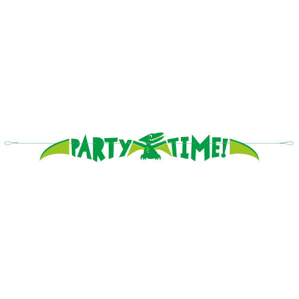 Party time baner dinosaurus