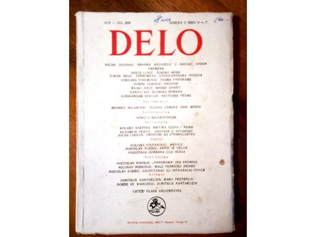 DELO  jun-jul 1959   broj 6-7