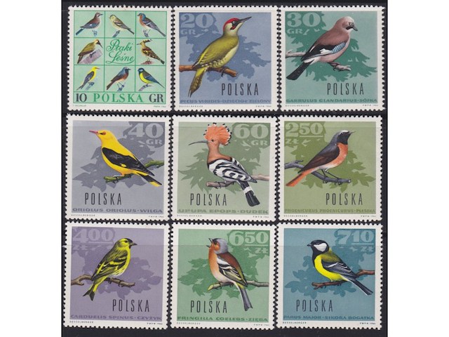 Poljska 1966 Ptice cisto