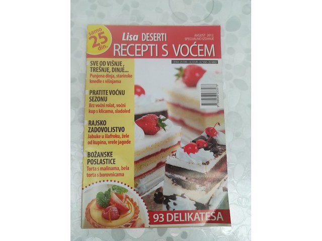 Recepti s voćem - avgust 2012 specijalno izdanje