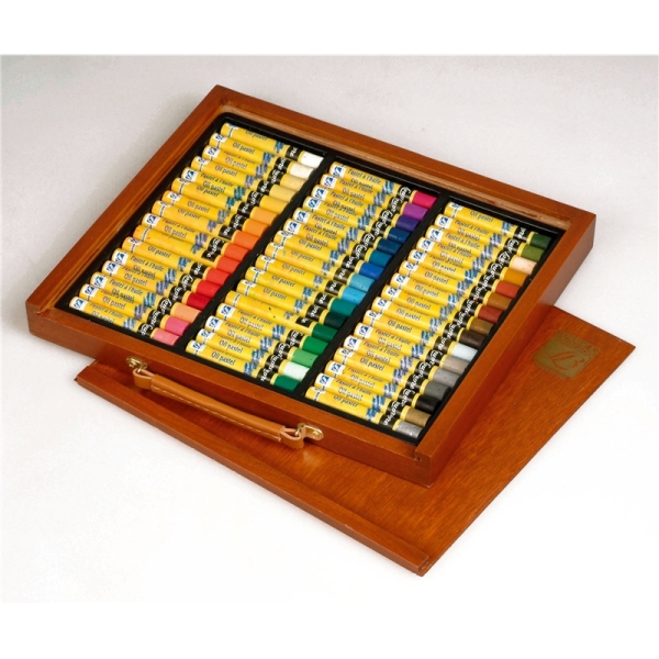 Lefranc&Bourgeois WOODEN BOX OF 48 OIL PASTELS