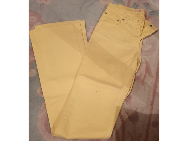 SASIO jeans ŽUTE boje farmerke XS