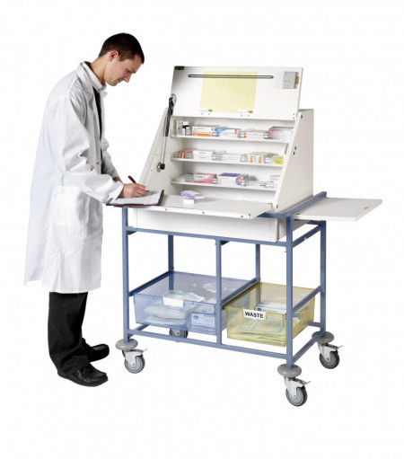 2 storage trays-WDT50-KDWard Drug & Medicine Dispensing Trolley