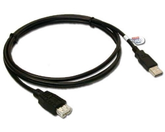 FAST ASIA Kabl USB A - USB A M/F (produžni) 5m crni