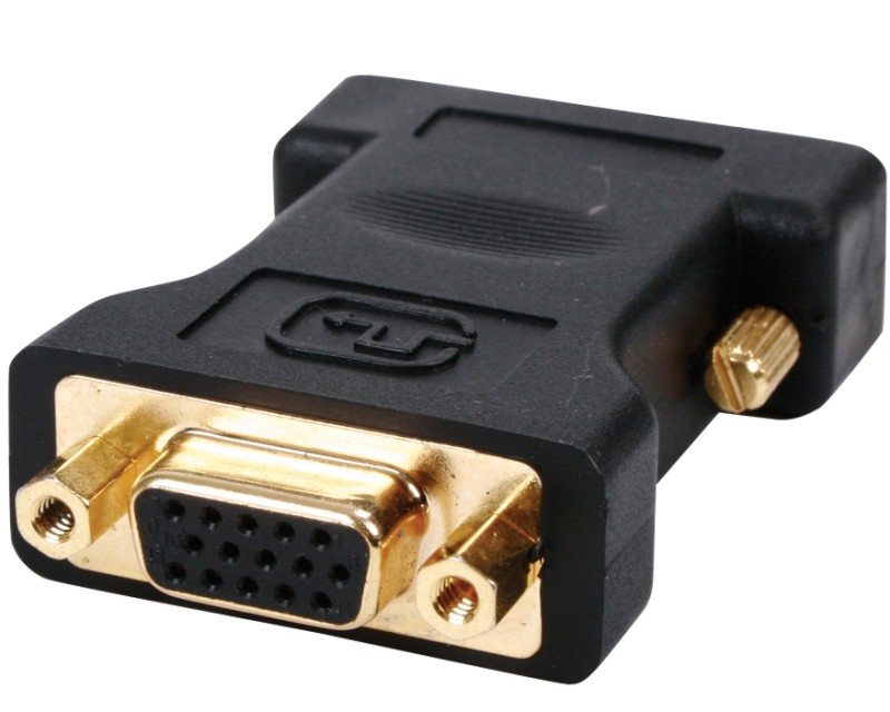 FAST ASIA Adapter DVI-I (M) - VGA (F) crni