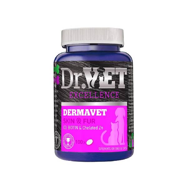 Dr. Vet Dermavet, vitaminsko mineralni dodatak u ishrani pasa i mačaka - 100g - 100kom
