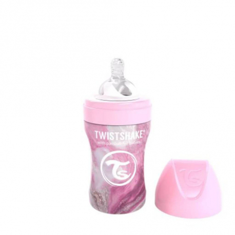 Twistshake flašica za bebe Marble 260ml Pink