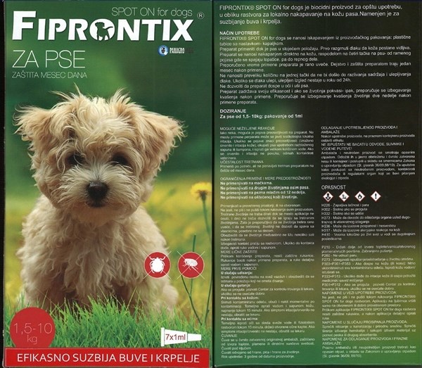 Fiprontix: Ampule protiv kožnih parazita za male rase Firprontix Spot On, 1komad x 1ml