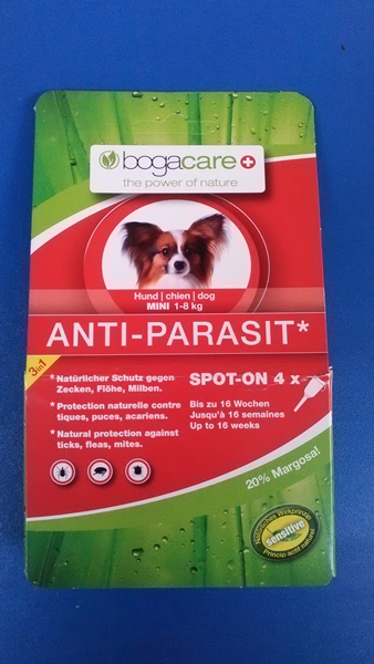 BOGACARE Antiparazitske Pipete za Mini Pse 1-8kg-0.75ml