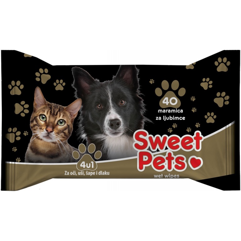 Sweet Pets univerzalne vlazne maramice, 40 kom