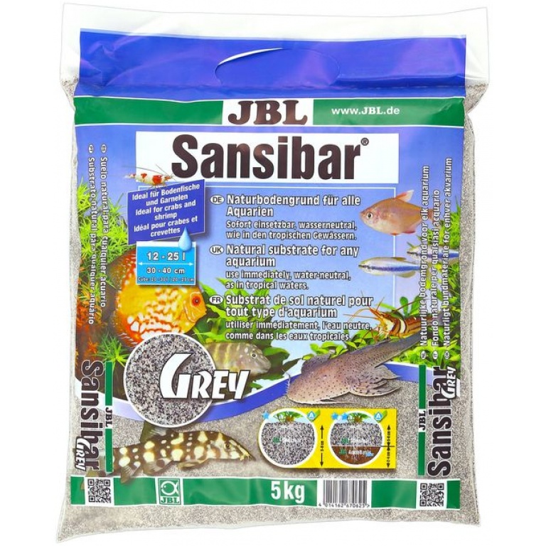 JBL Sansibar GREY 5l-Siva, fina podloga za slatkovodne i slane akvarijume