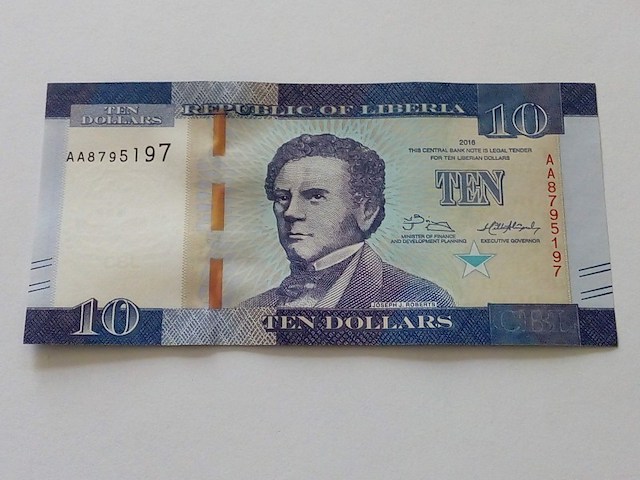 10 Dolara 2016.g - Liberija - ODLIČNA -