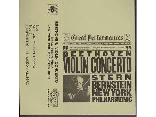 BEETHOVEN: CONCERTO IN D MAJOR FOR VIOLIN AND ORCHEST