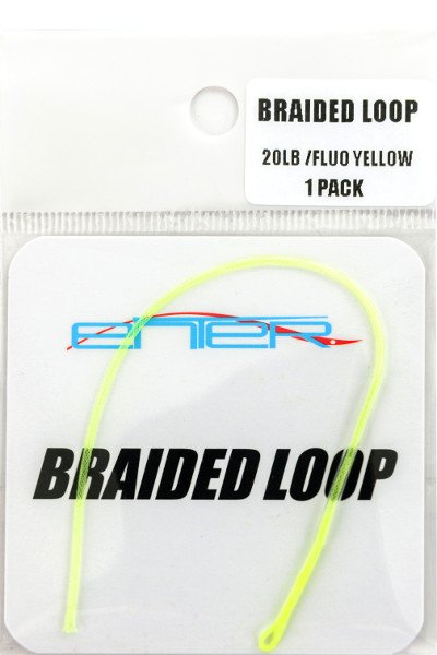 Enter BRAIDED LOOP 20lb Fluo-yellow