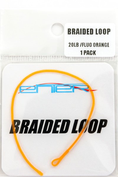 Enter BRAIDED LOOP 20lb Fluo-orange